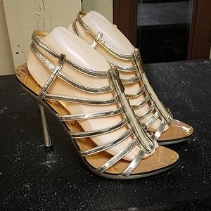Anne Michelle | Shoes | Ann Michellele Gold Strappy Heels | Poshmark